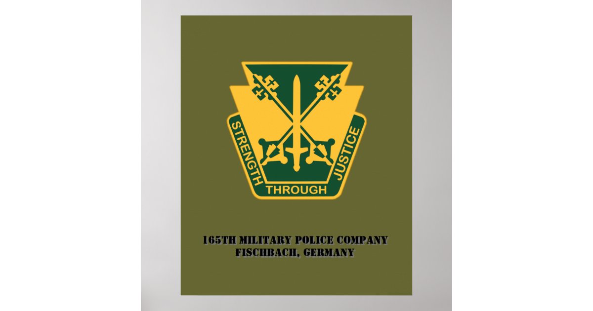 165th Military Police Co Poster | Zazzle