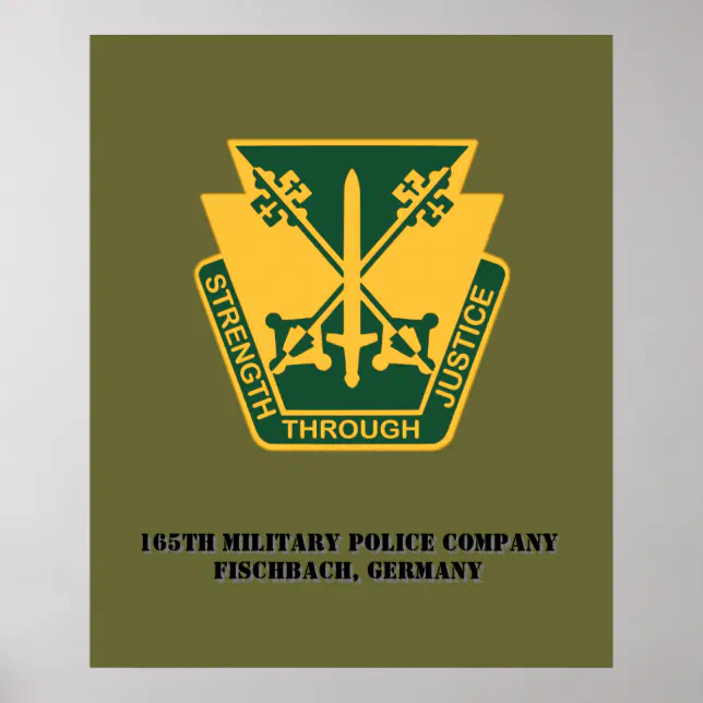 165th Military Police Co Poster | Zazzle