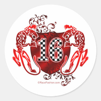 Number 16 Stickers | Zazzle