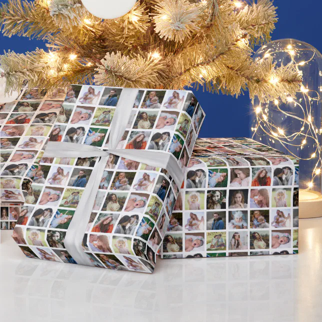 16 Custom Photo Collage | Simple Easy Personalized Wrapping Paper | Zazzle