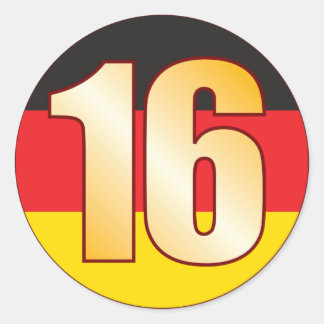 Number 16 Stickers | Zazzle