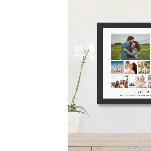 16 Photo Collage Frame Family Gift With Photos Framed Art | Zazzle