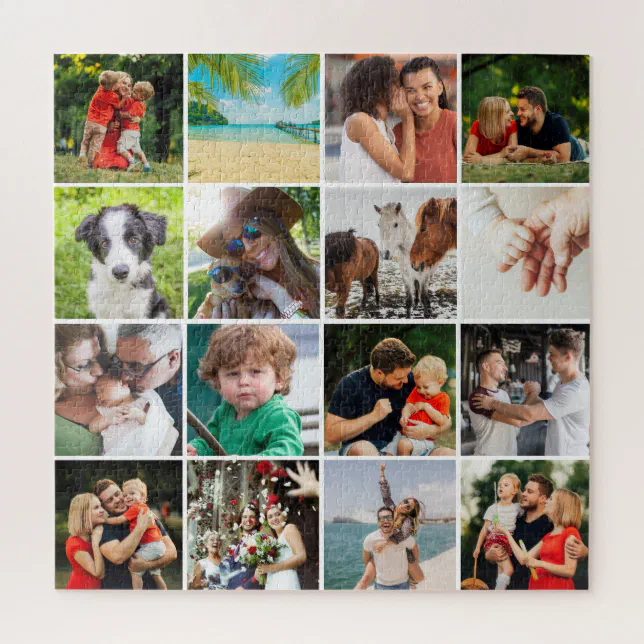 16 Photo Collage Jigsaw Puzzle | Zazzle