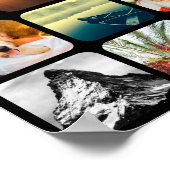 16 Photo Grid Wall Poster Template Collage | Zazzle