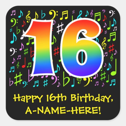 Number 16 Stickers | Zazzle