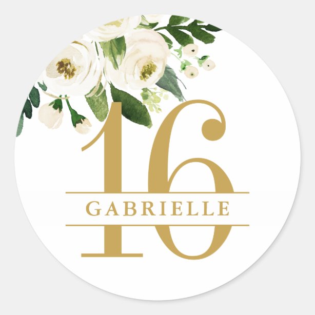 Number 16 Stickers | Zazzle