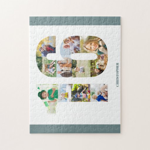 16th Birthday Photo Collage Number 16 Keepsake Jigsaw Puzzle | Zazzle