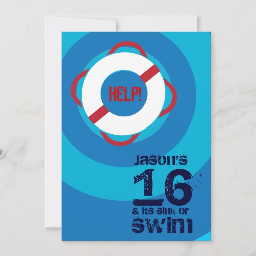 16th Birthday Pool Party Invitation | Zazzle