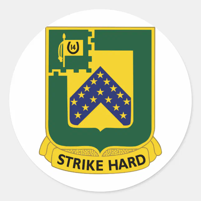 16th Cavalry Regiment-Insignia Color Patch Classic Round Sticker | Zazzle