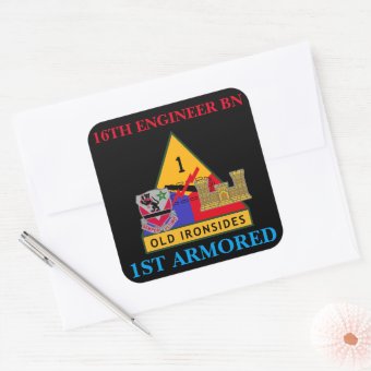 16TH ENGINEER BATTALION 1ST ARMORED STICKERS | Zazzle
