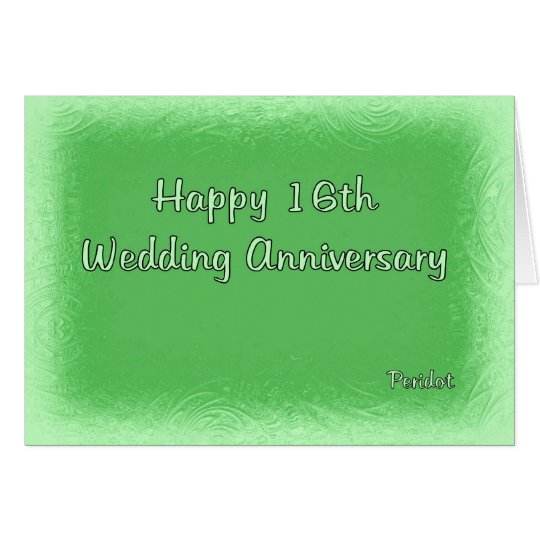 16th Wedding Anniversary Card | Zazzle