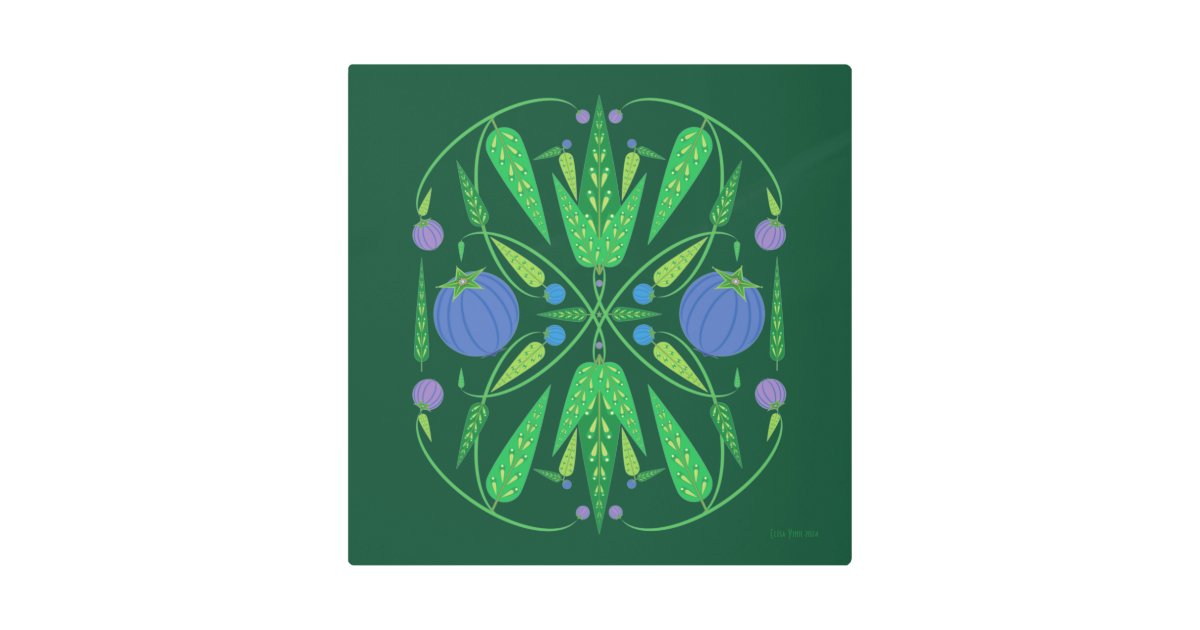 16x16 Guardian of the Blueberries Metal Print | Zazzle
