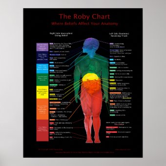 16x20" Roby Chart:Where beliefs affect anatomy Poster | Zazzle