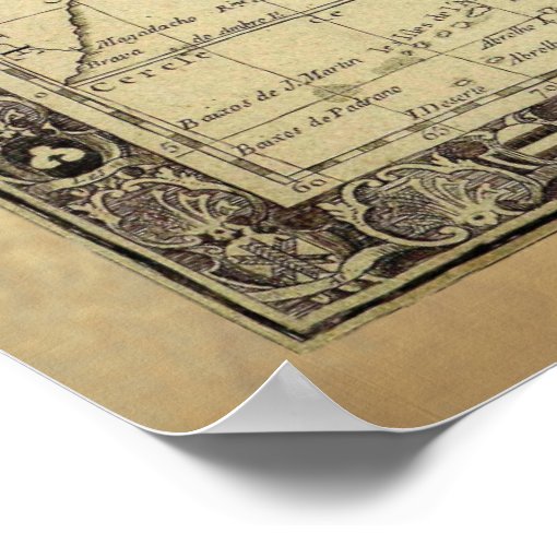 1700 AD OLD WORLD MAP Art Poster | Zazzle
