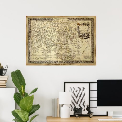 1700 AD OLD WORLD MAP Art Poster | Zazzle