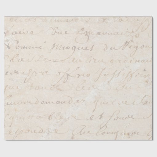 1700s Vintage French Retro Script Parchment Paper | Zazzle