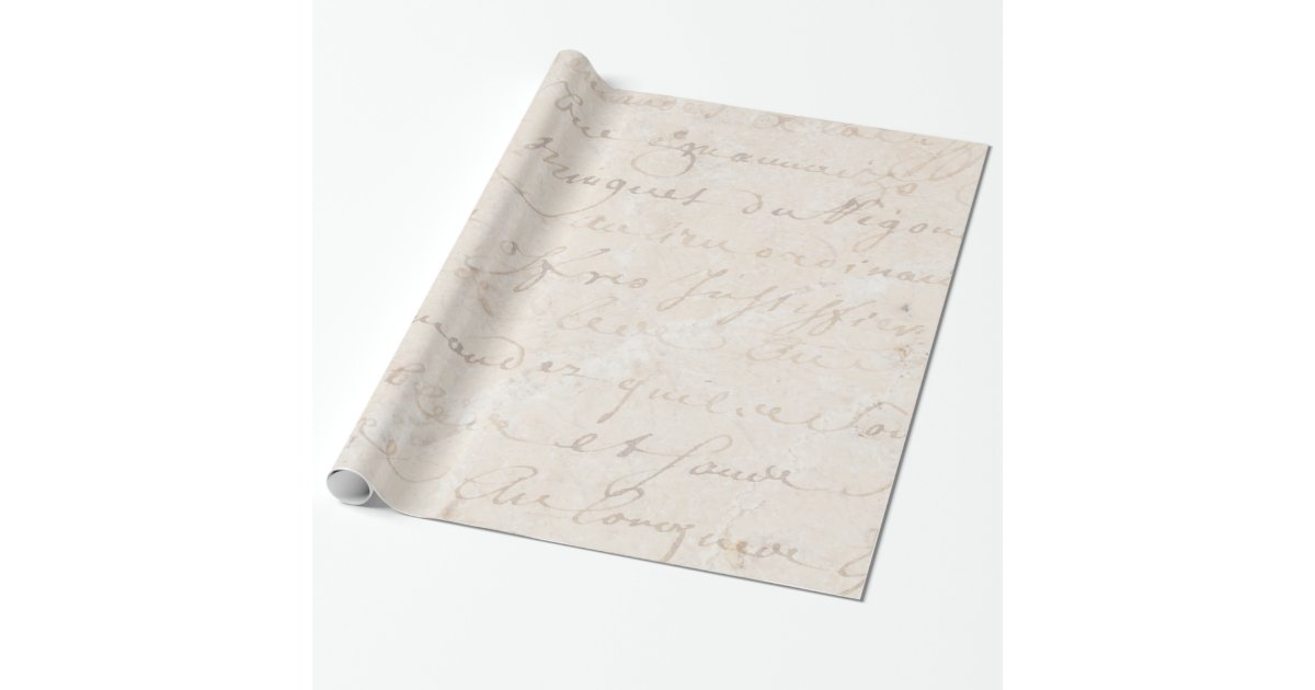 1700s Vintage French Retro Script Parchment Paper | Zazzle