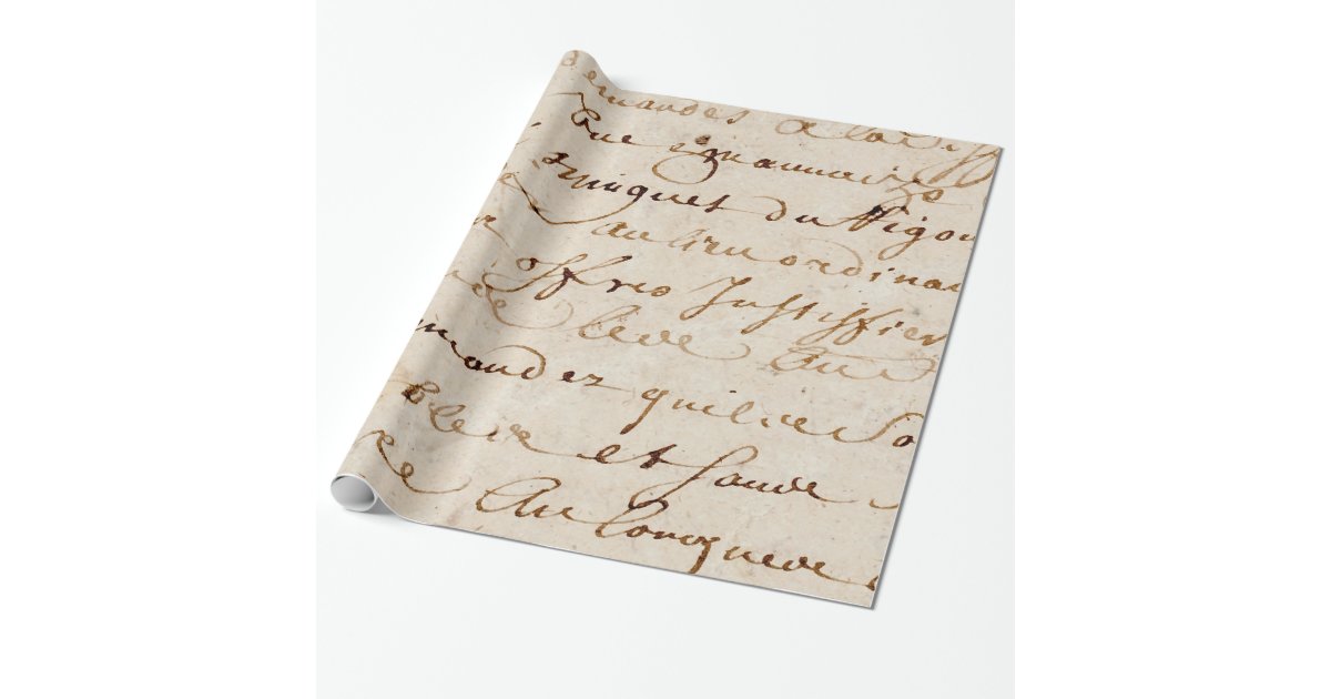 1700s Vintage French Script Grunge Parchment Paper | Zazzle