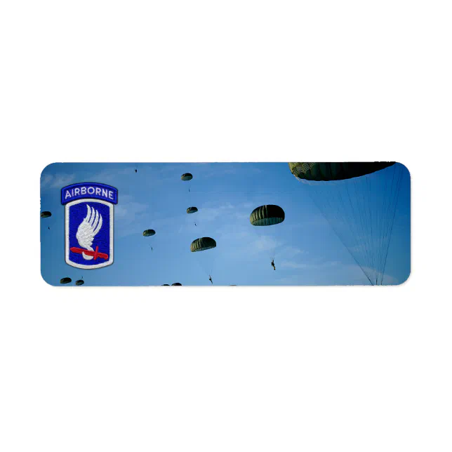 173rd ABN BDE Airborne Brigade Sky Soldiers Vets Label | Zazzle