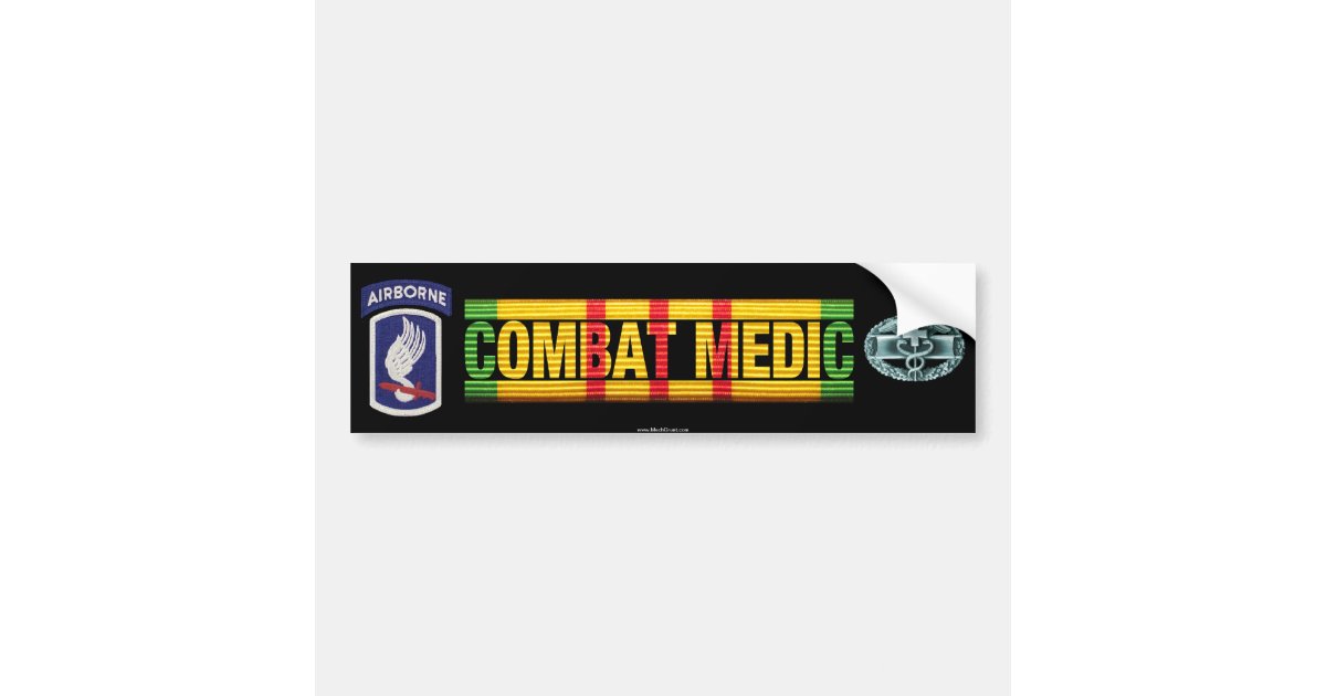 173rd Airborne Bde. Vietnam COMBAT MEDIC Sticker | Zazzle