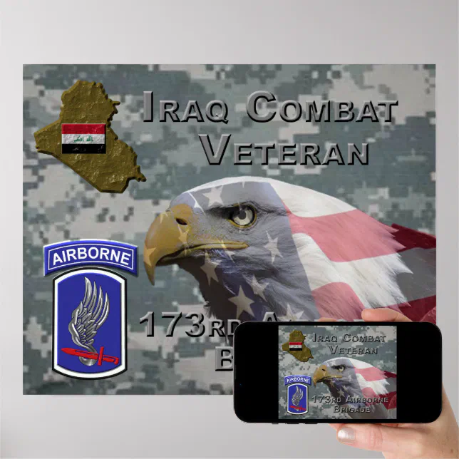 173rd Airborne Brigade Iraq Combat Veteran Poster | Zazzle