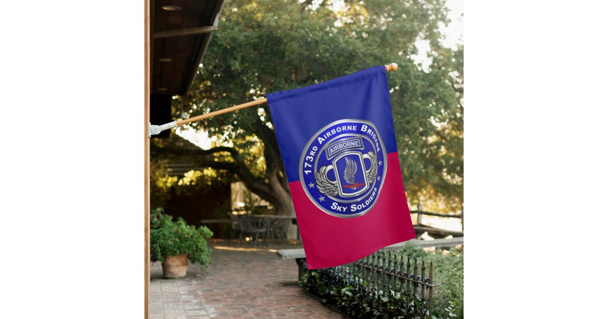 173rd Airborne Brigade Sky Soldiers House Flag | Zazzle