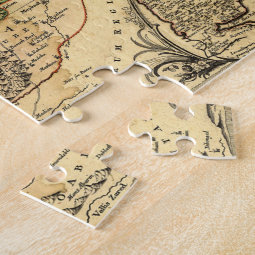 1759 Map Of Ancient Israel With The 12 Tribes Jigsaw Puzzle | Zazzle