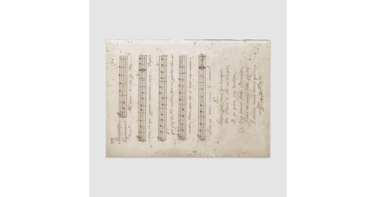 1761 French version of Twinkle Twinkle Little Star Tissue Paper | Zazzle