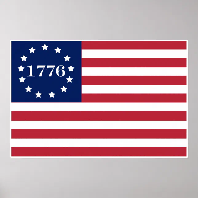 1776 American Flag Poster | Zazzle