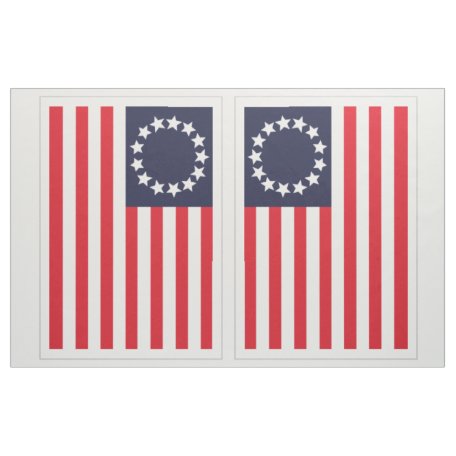 Betsy Ross Flag Fabric | Zazzle