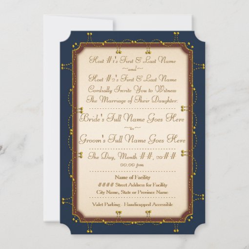 1776 Wedding Collection (Ceremony Invite) Invitation | Zazzle