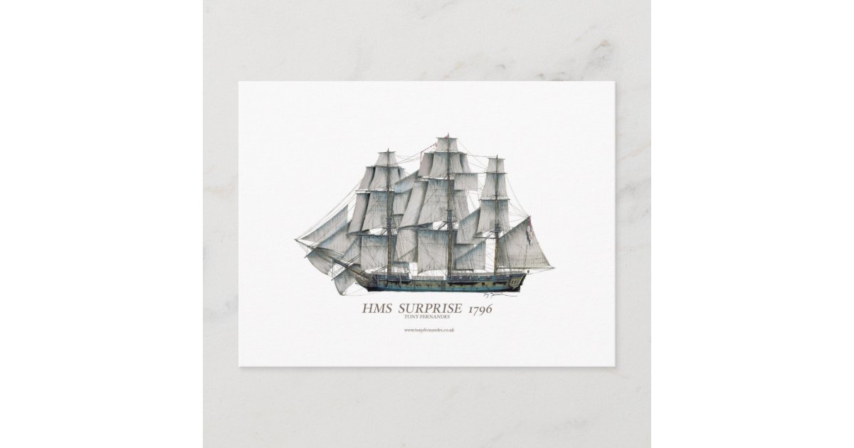 1796 HMS Surprise art Postcard | Zazzle