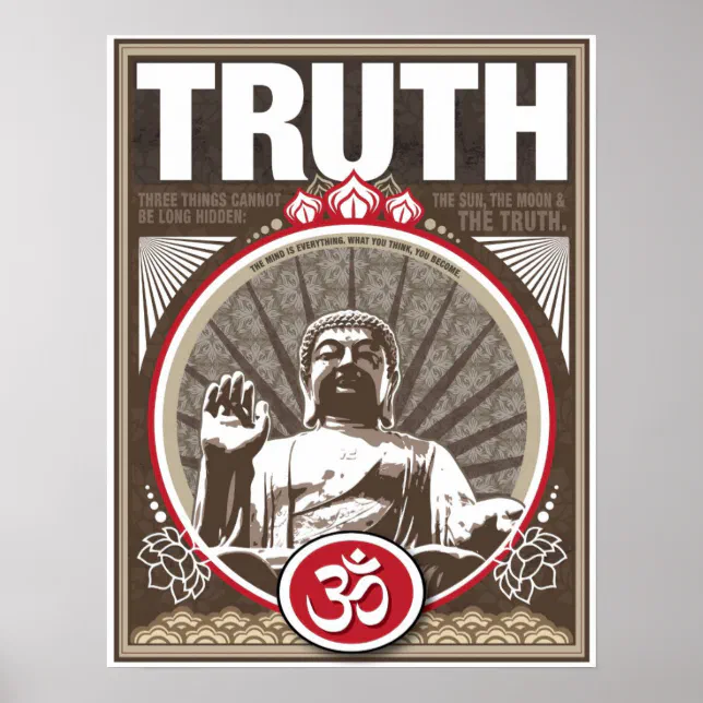 17" X 22" Buddha TRUTH poster | Zazzle