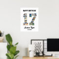 17th Birthday Anniversary Number 17 Photo Collage Poster | Zazzle