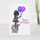 17th Birthday Girl Card | Zazzle