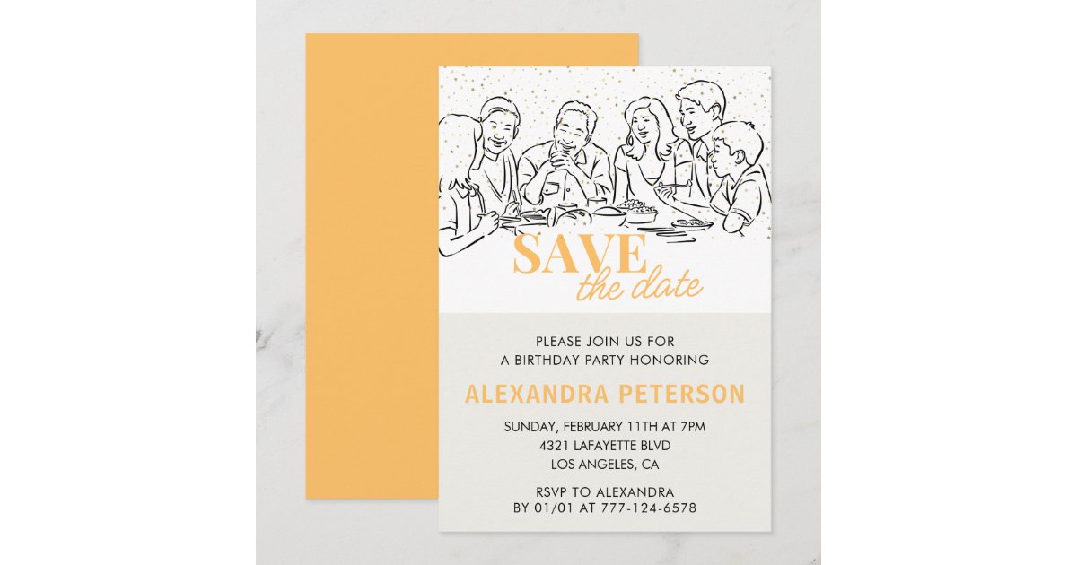 17th birthday invitations Save the date Dinner | Zazzle