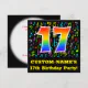 17th Birthday Party: Fun Music Symbols, Rainbow 17 Invitation | Zazzle