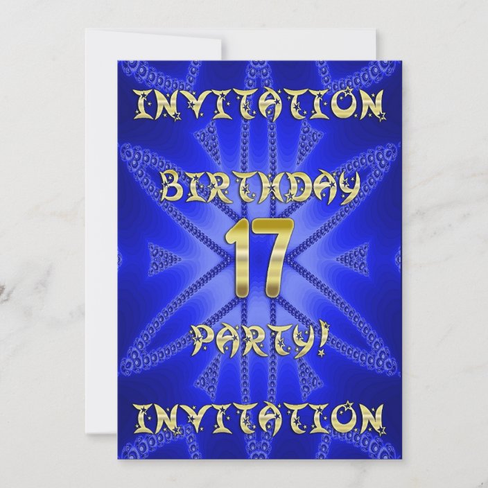 17th Birthday party invitation | Zazzle.com