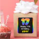 17th Birthday: Rainbow Spectrum # 17, Custom Name Square Sticker | Zazzle