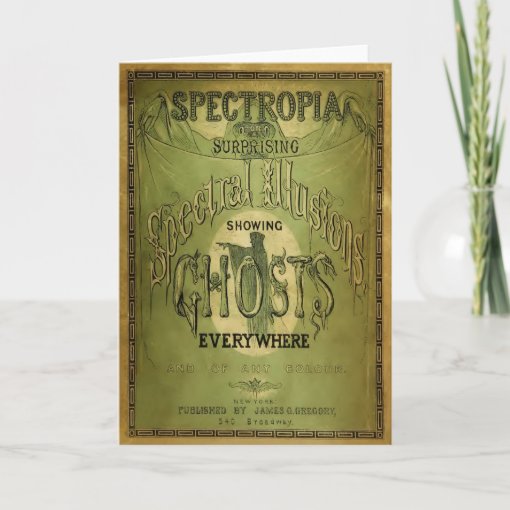 1800s Spectropia - A Study of Ghosts Card | Zazzle