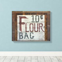 1800s Western Kitchen Decor Old Flour Sign | Zazzle