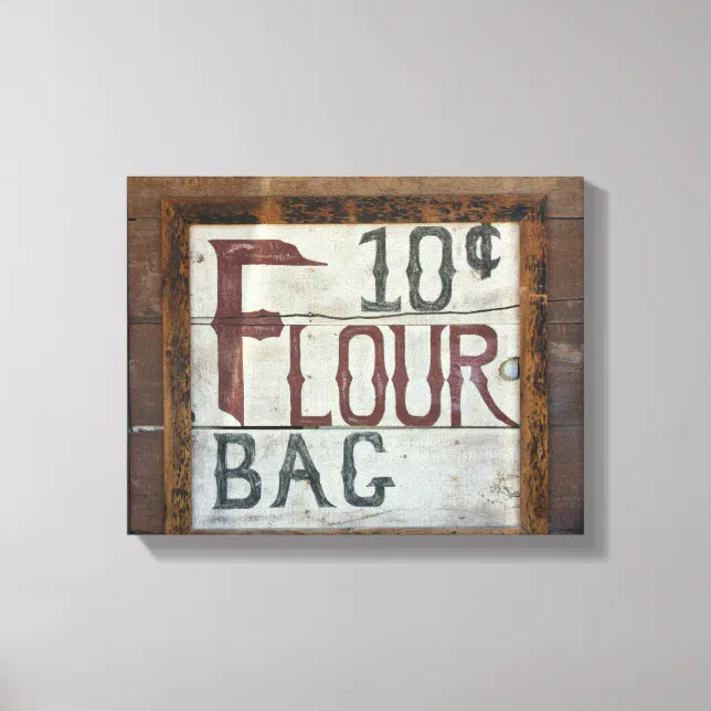 1800s Western Kitchen Decor Old Flour Sign | Zazzle