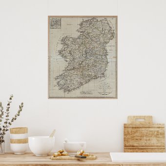 1804 Map of Ireland Poster | Zazzle