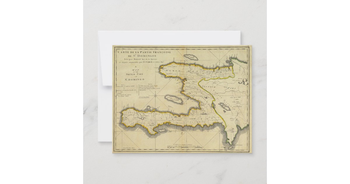 1814 Haiti Map by Mathew Carey Invitation | Zazzle