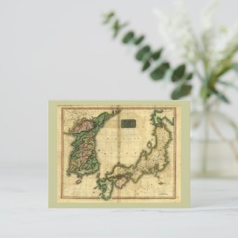1815 Map of Korea and Japan Postcard | Zazzle