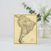1817 Map of South America Postcard | Zazzle