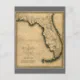 1823 Map of Florida Postcard | Zazzle