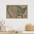 1823 Map of the United States Poster | Zazzle