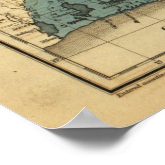 1839 Map of the Southern United States Poster | Zazzle