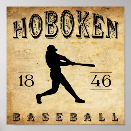 1846 Hoboken New Jersey Baseball Poster | Zazzle